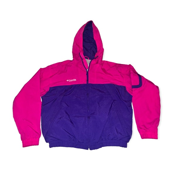 Columbia | Jackets & Coats | Vintage Columbia Pink Purple Colorblock ...